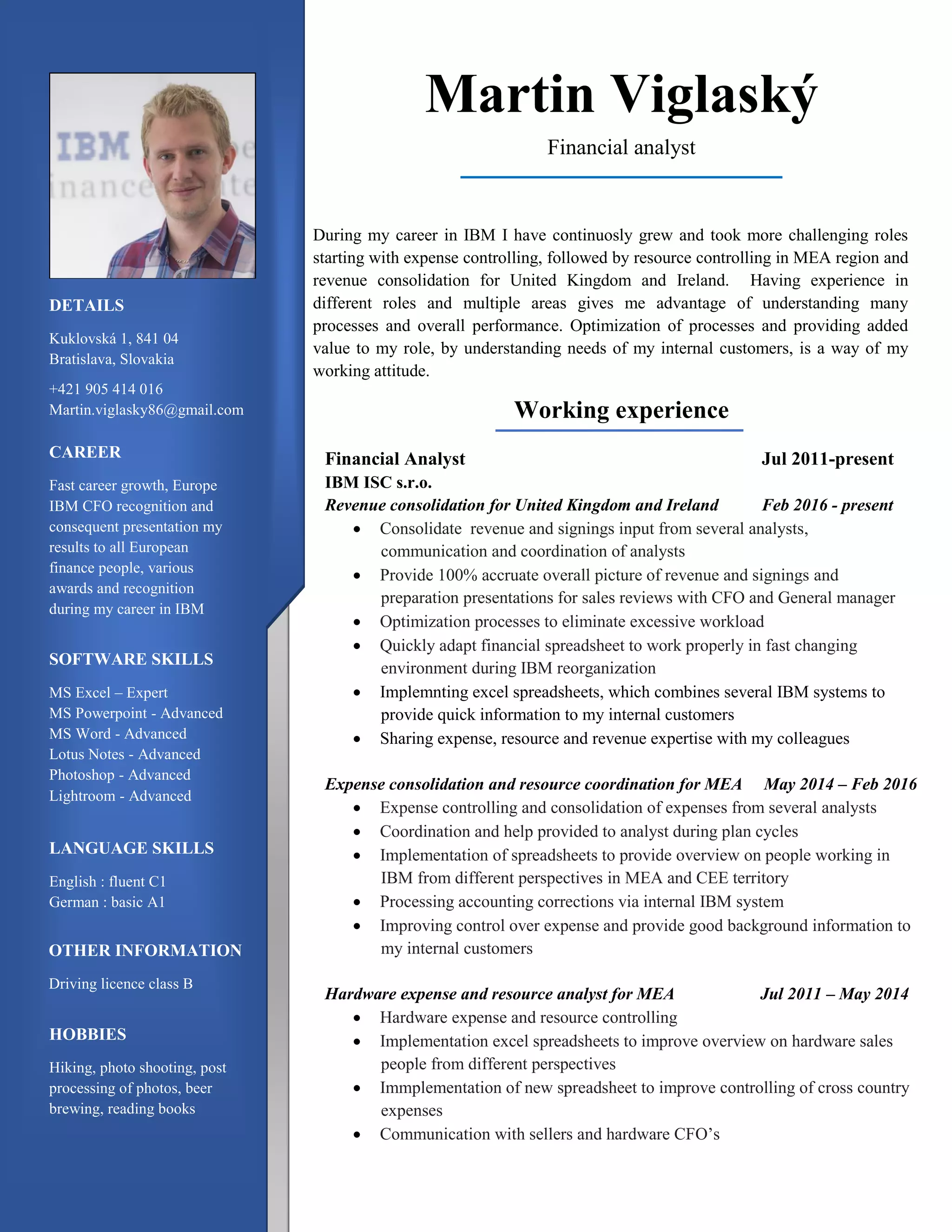 CV - Martin Viglasky | PDF