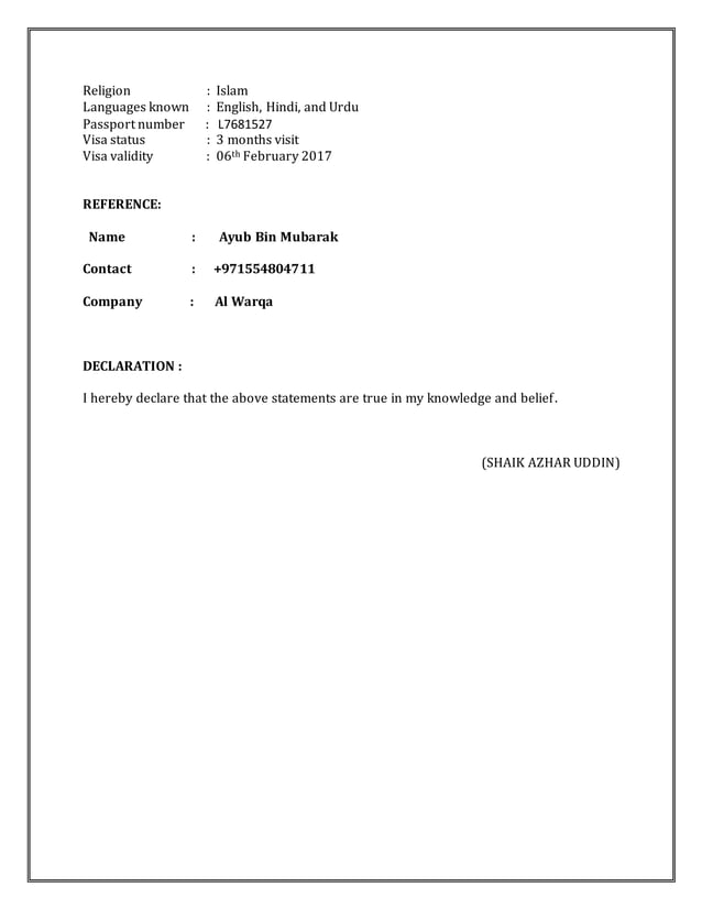 azhar CV | PDF