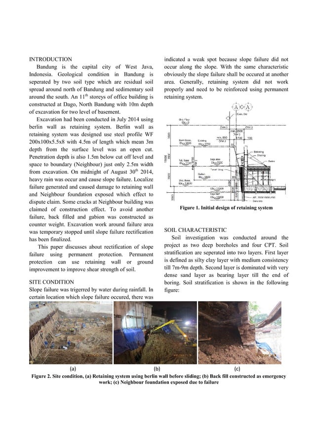 Slope Stability Measure For Basement Excavation, A Case Study on Office ...