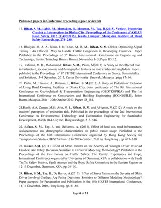 Final Revised Curriculum Vitae_Shakil Rifaat(2016)_last version | PDF