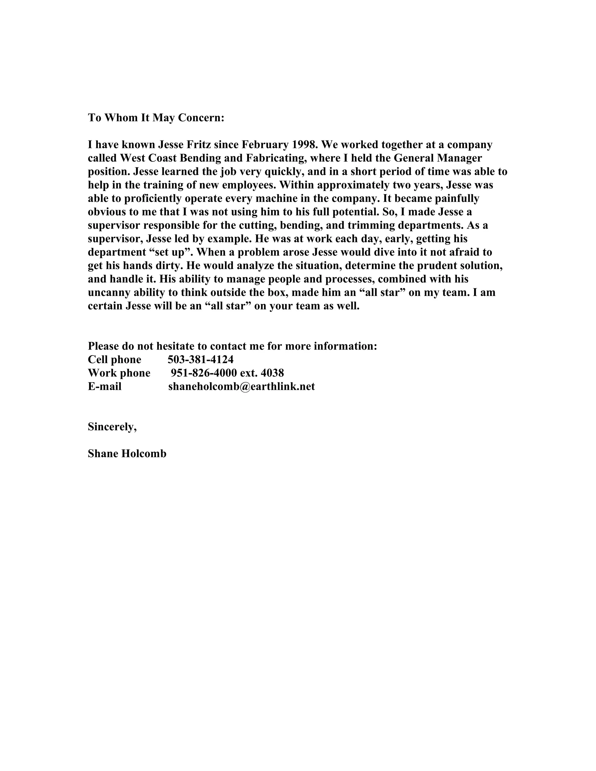 shane's letter | DOC