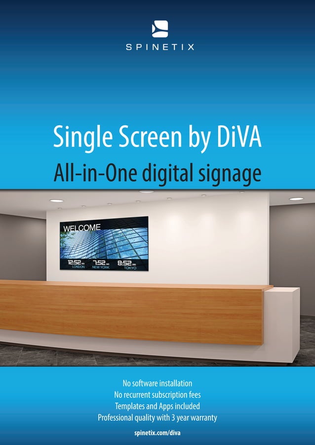 SpinetiX GTM DiVA Flyer (Single Screen) | PDF | Technology & Computing