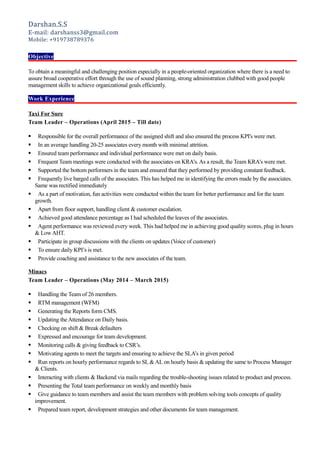 Updated- CV -Darshan Sukumar | PDF | Free Download