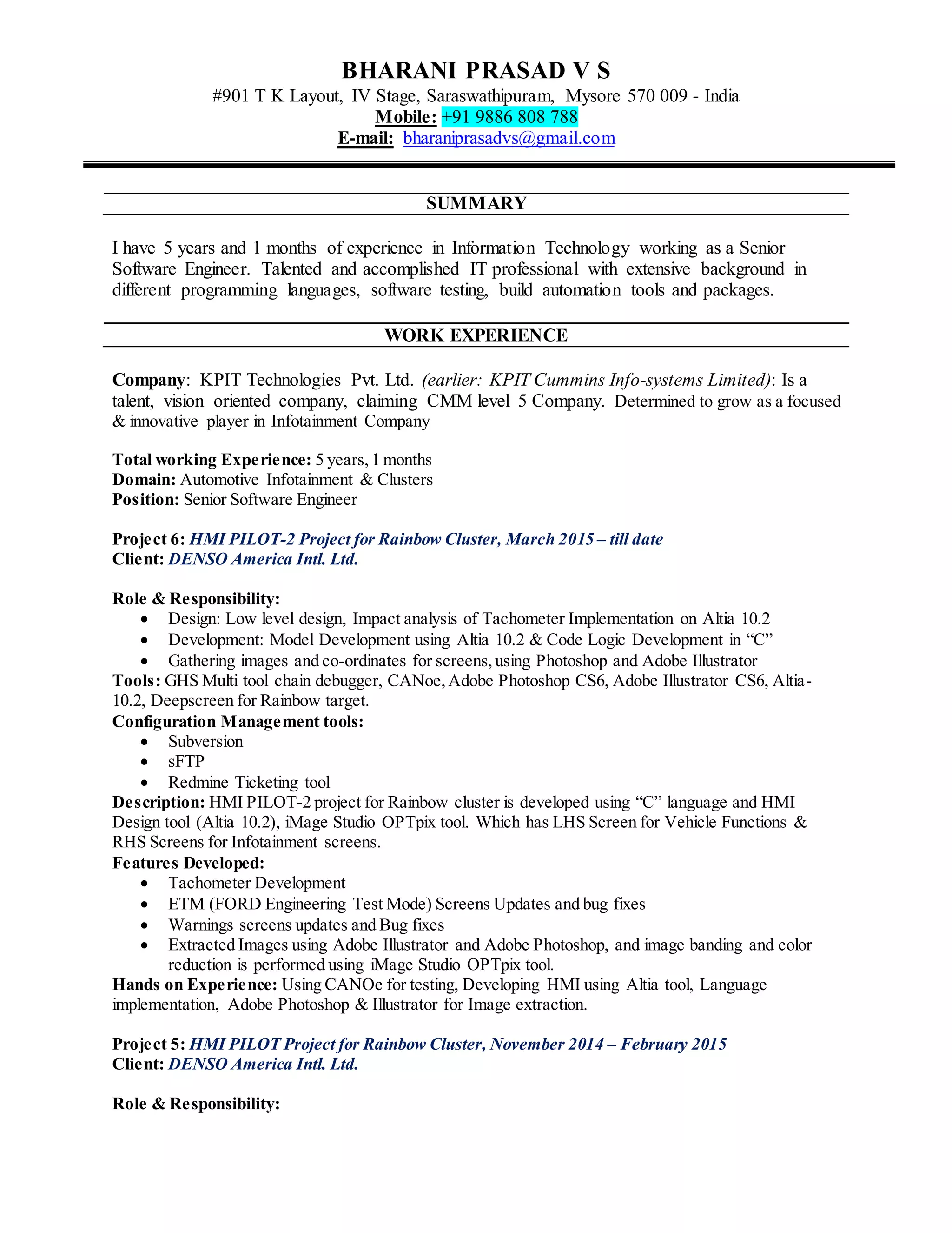 Bharani PrasadVS_CV | DOCX