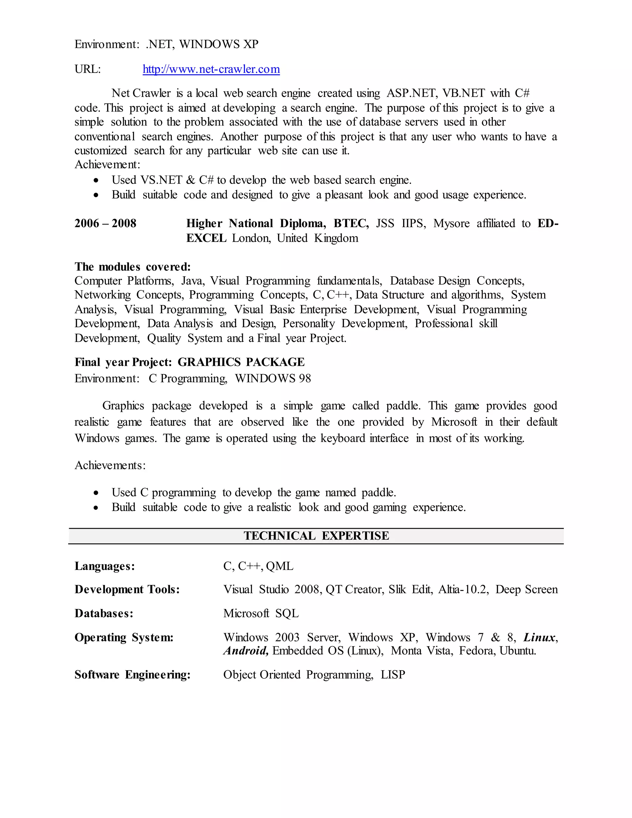 Bharani PrasadVS_CV | DOCX | Operating Systems | Computer Software and Applications