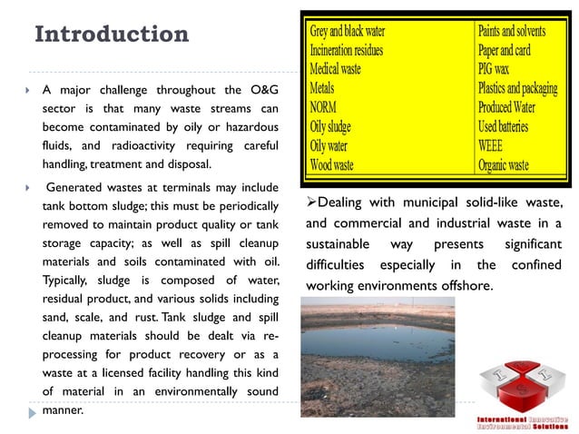 Oil & Gas industry Waste Management | PDF