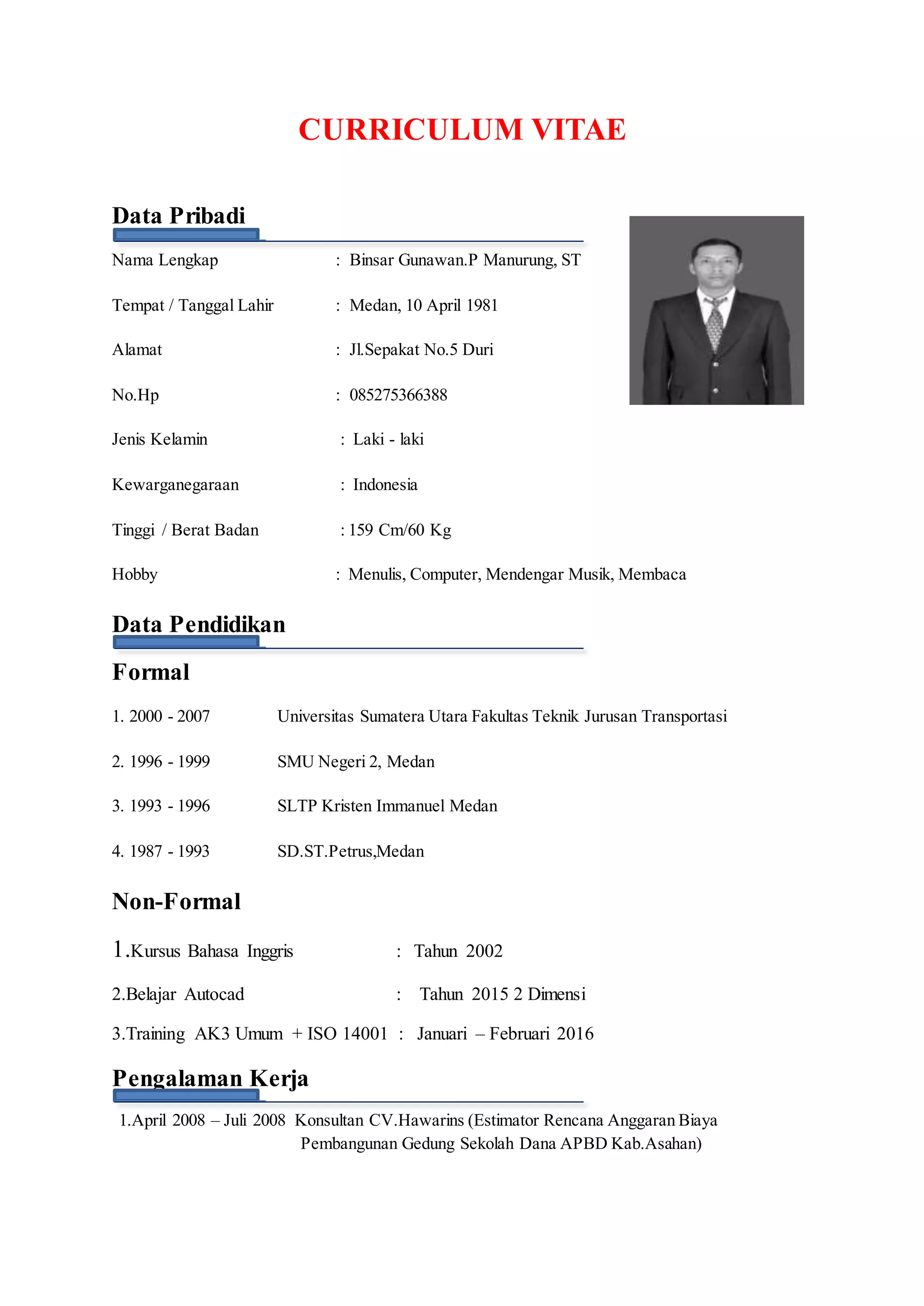 CURRICULUM VITAE baru | DOCX