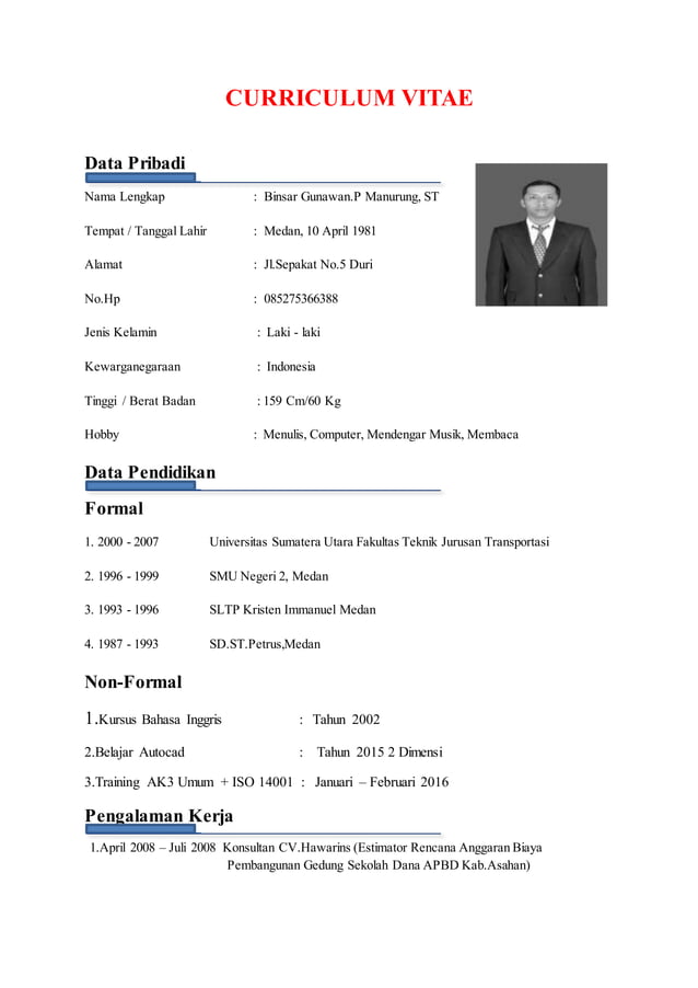 CURRICULUM VITAE baru | DOCX