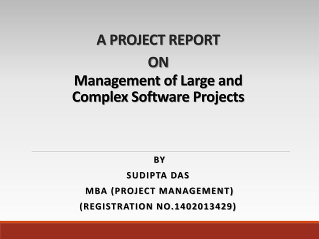 PPT_Management of Large and Complex Software Projects | PPT