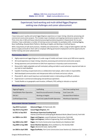 Gregory McDonald SR Resume Final 1 (1) | DOC