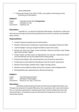 muneender sfdc resume | DOC | Computer Software and Applications | Computing