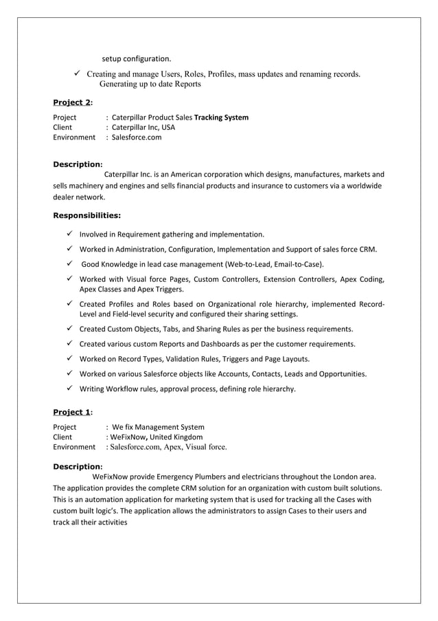 muneender sfdc resume | DOC | Computer Software and Applications | Computing