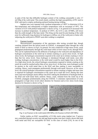 Evaluation of the hydrogen assisted cracking (HAC) susceptibility of ...