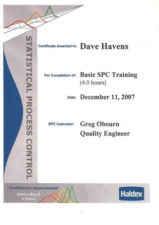 Basic SPC certification | PDF
