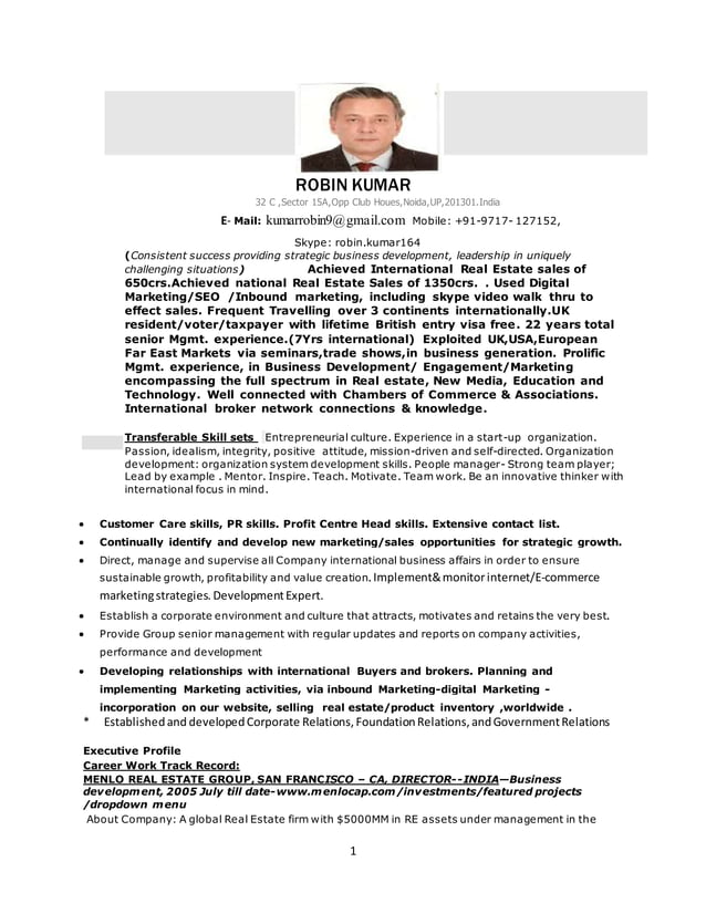 ROBIN KUMAR-CV- 7b India (2) | PDF