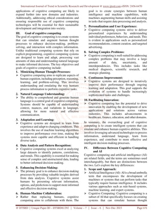 Beyond AI The Rise of Cognitive Computing as Future of Computing ChatGPT Analysis | PDF ...