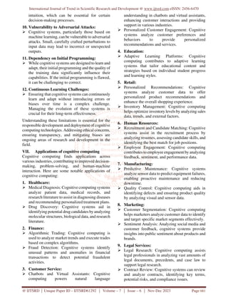 Beyond AI The Rise of Cognitive Computing as Future of Computing ChatGPT Analysis | PDF ...