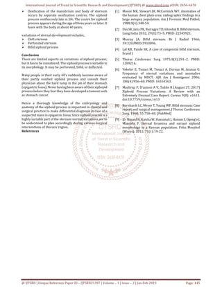Bifid Xiphoid Process- A Case Report | PDF
