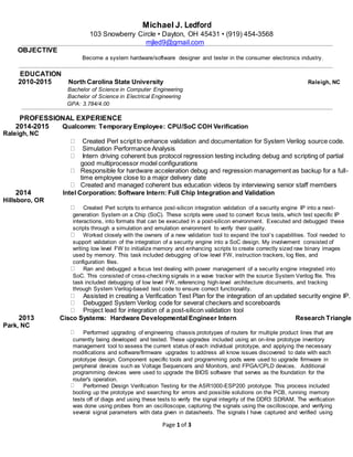 Michael Ledford Fall 2014 Resume | DOCX