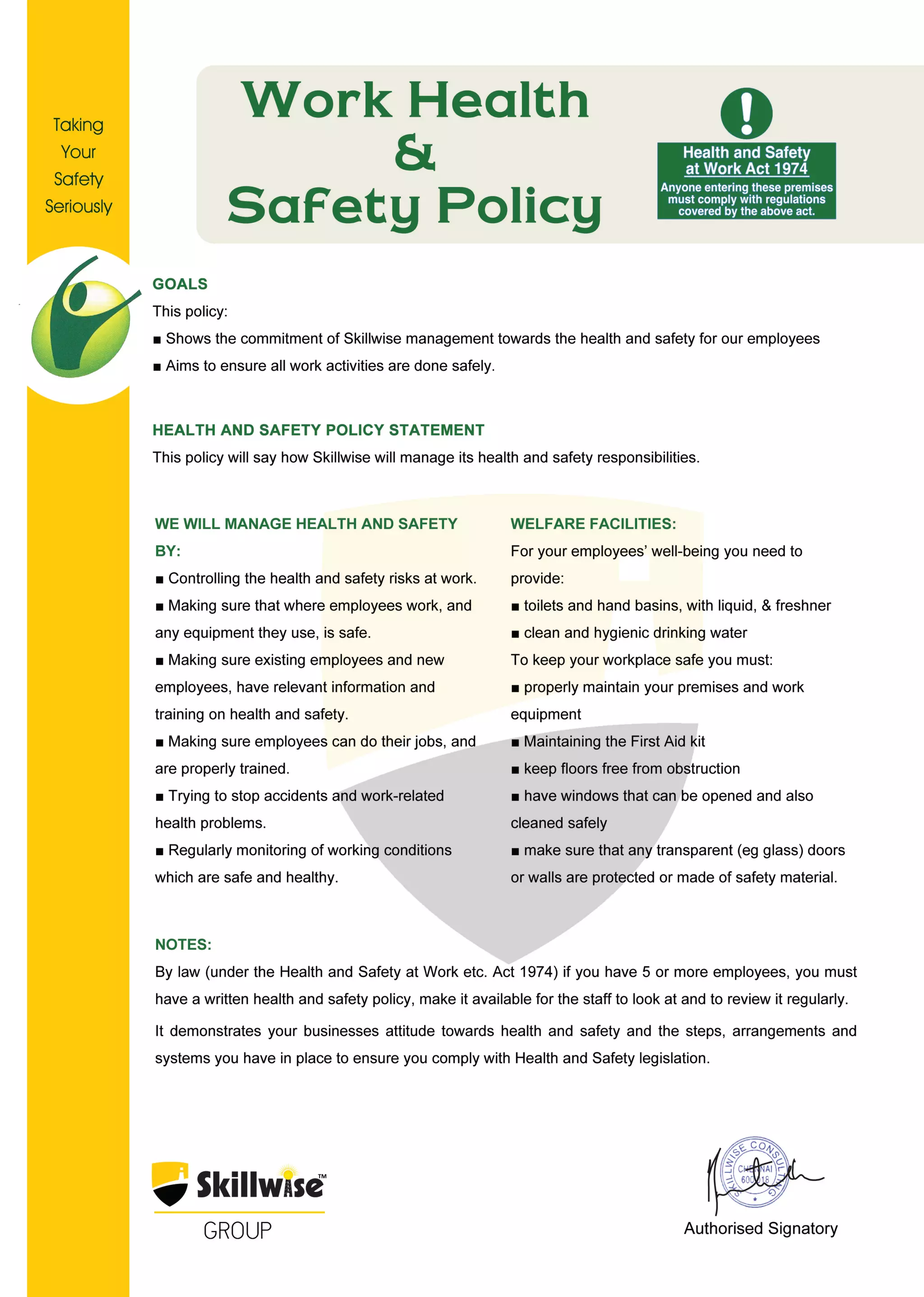 Work Health & Safety Policy | PDF