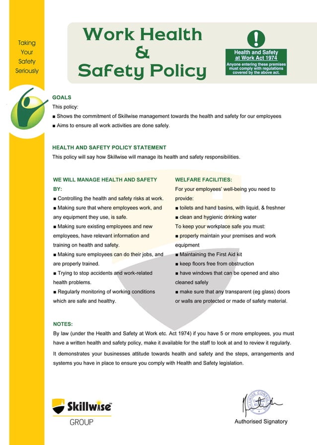 Work Health & Safety Policy | PDF