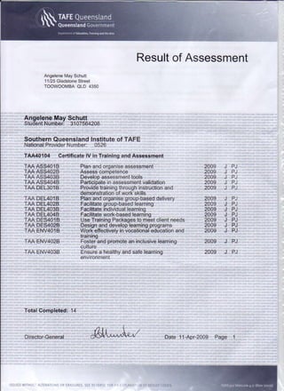 TAFE Cert IV TAA40104 | PDF
