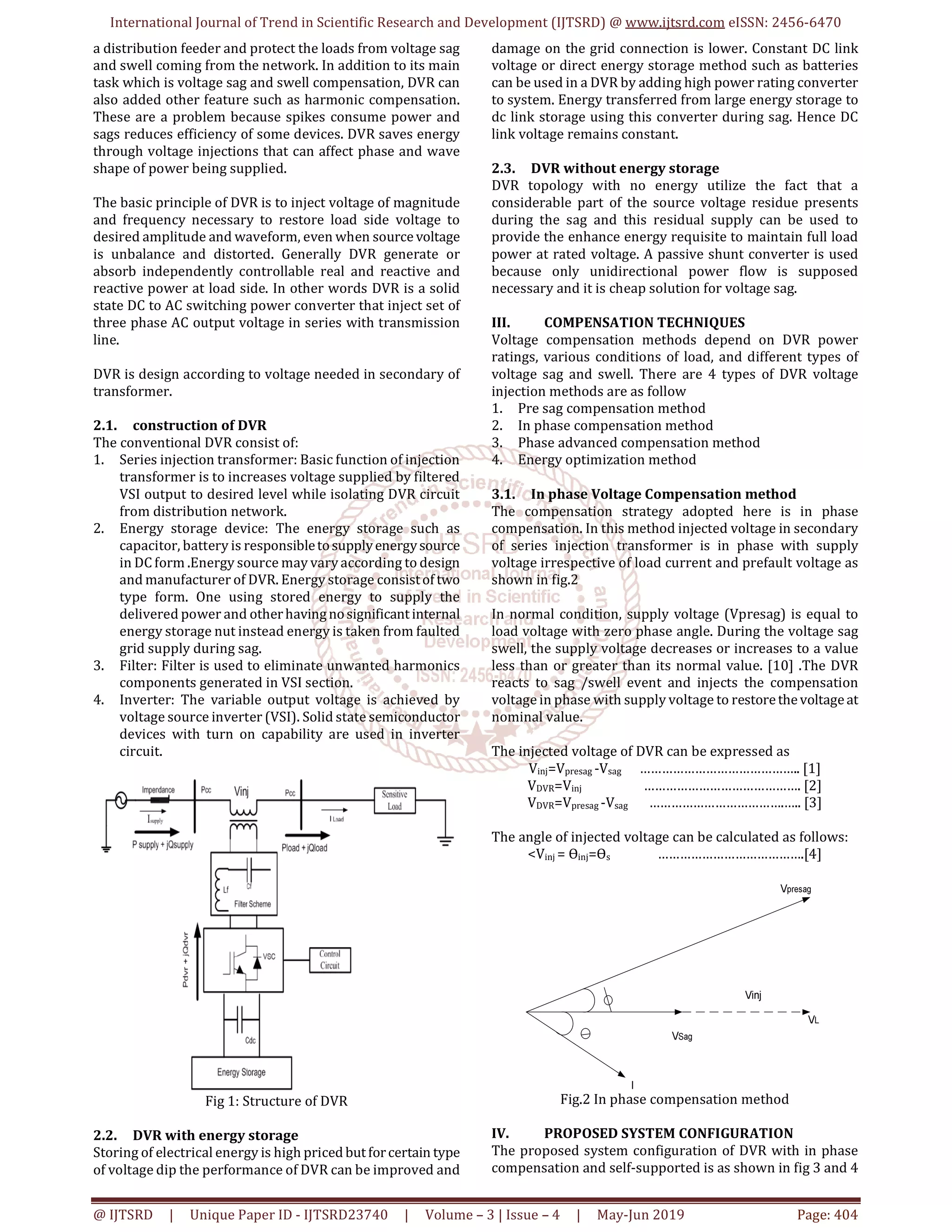 Compensation Of Sag And Swell Voltage By Using Dynamic Voltage Restorer