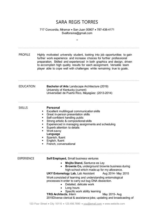 SARA RESUME | PDF