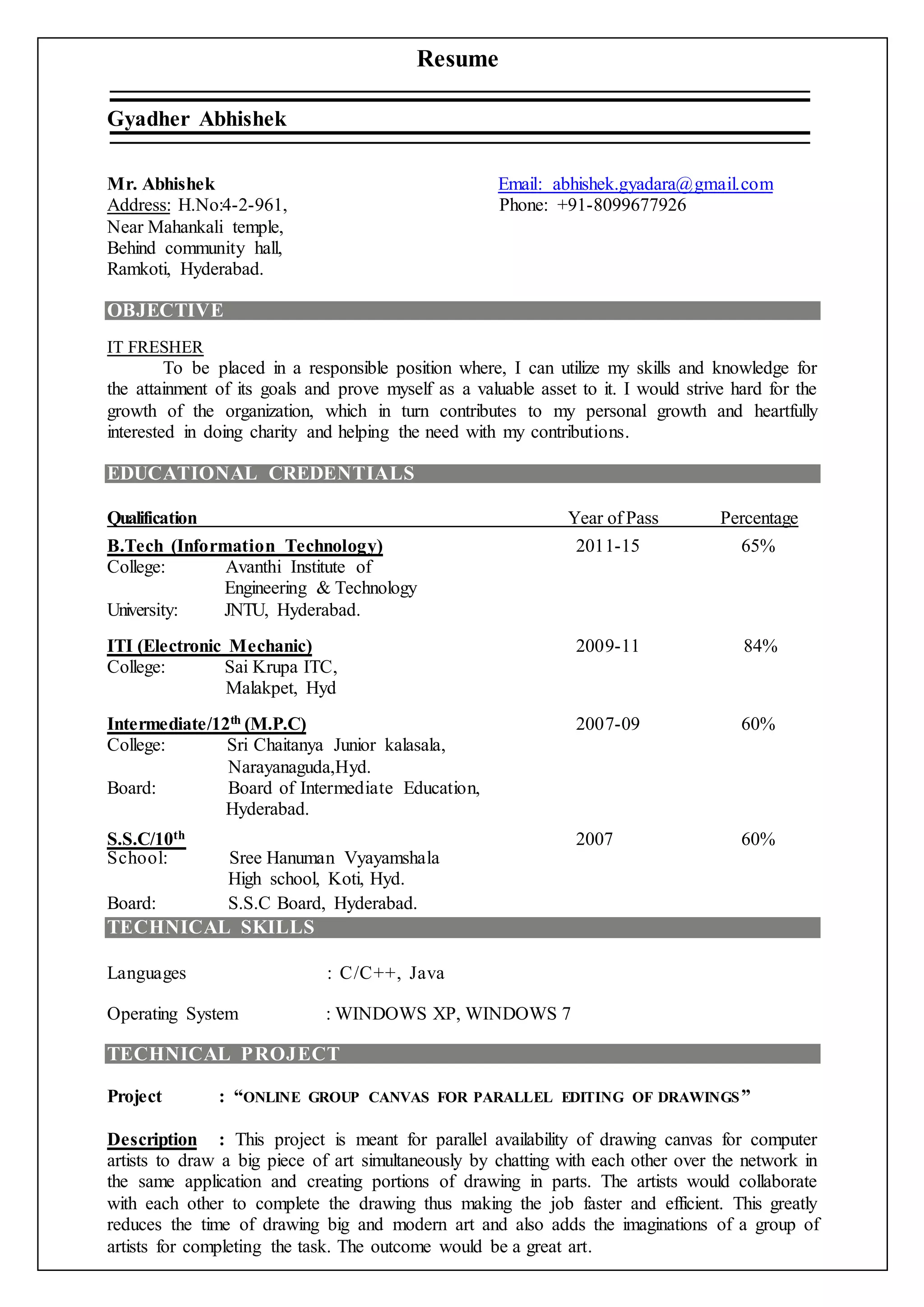 abhi new resume459 | PDF