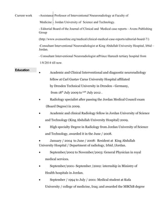 Khaled Alawneh CV 2015 | DOC