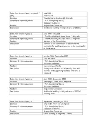 CV ENGLESKI NOVO | PDF