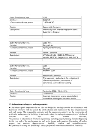 CV ENGLESKI NOVO | PDF
