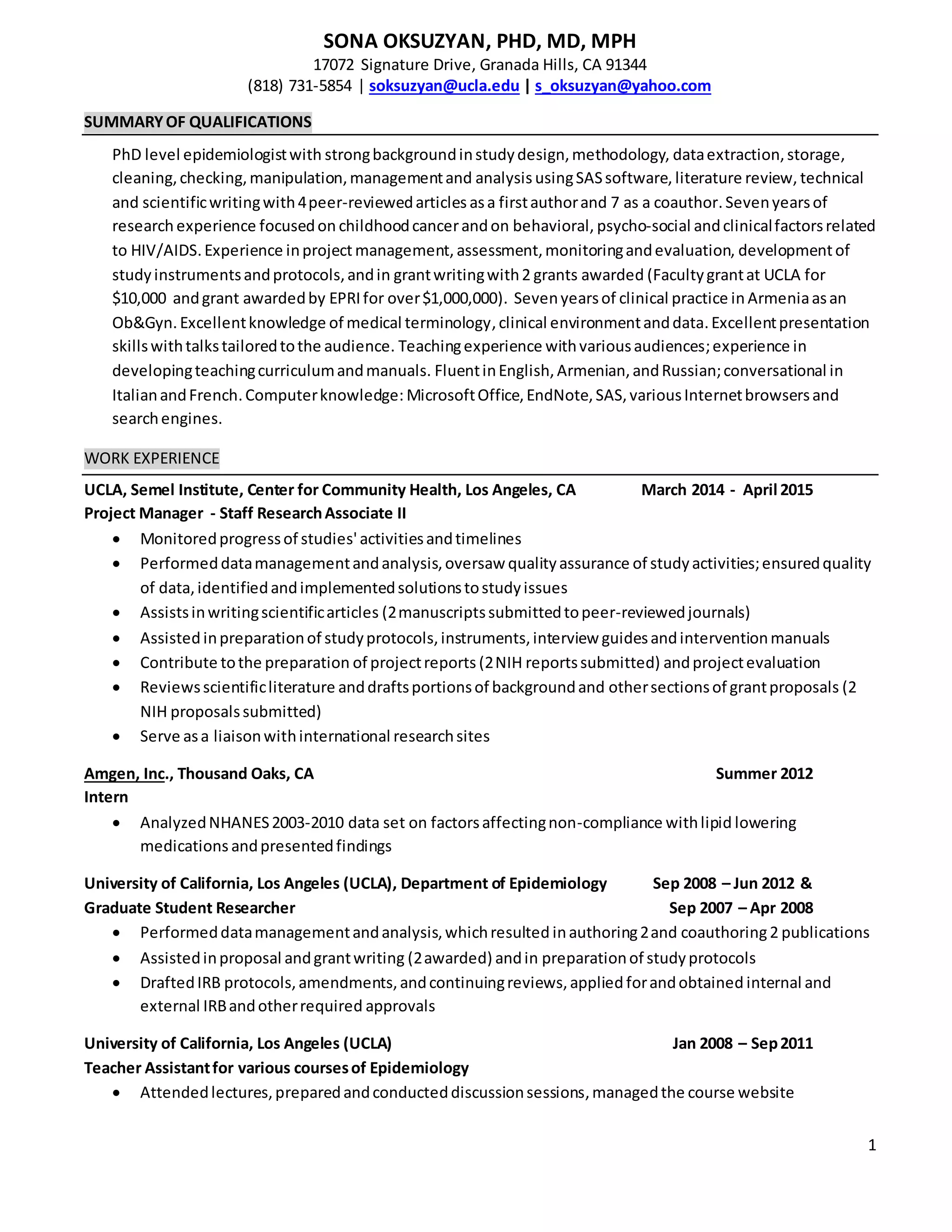 SonaOksuzyan_Resume_May2015 | DOCX