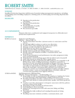 Robert Smith Resume 3 | PDF