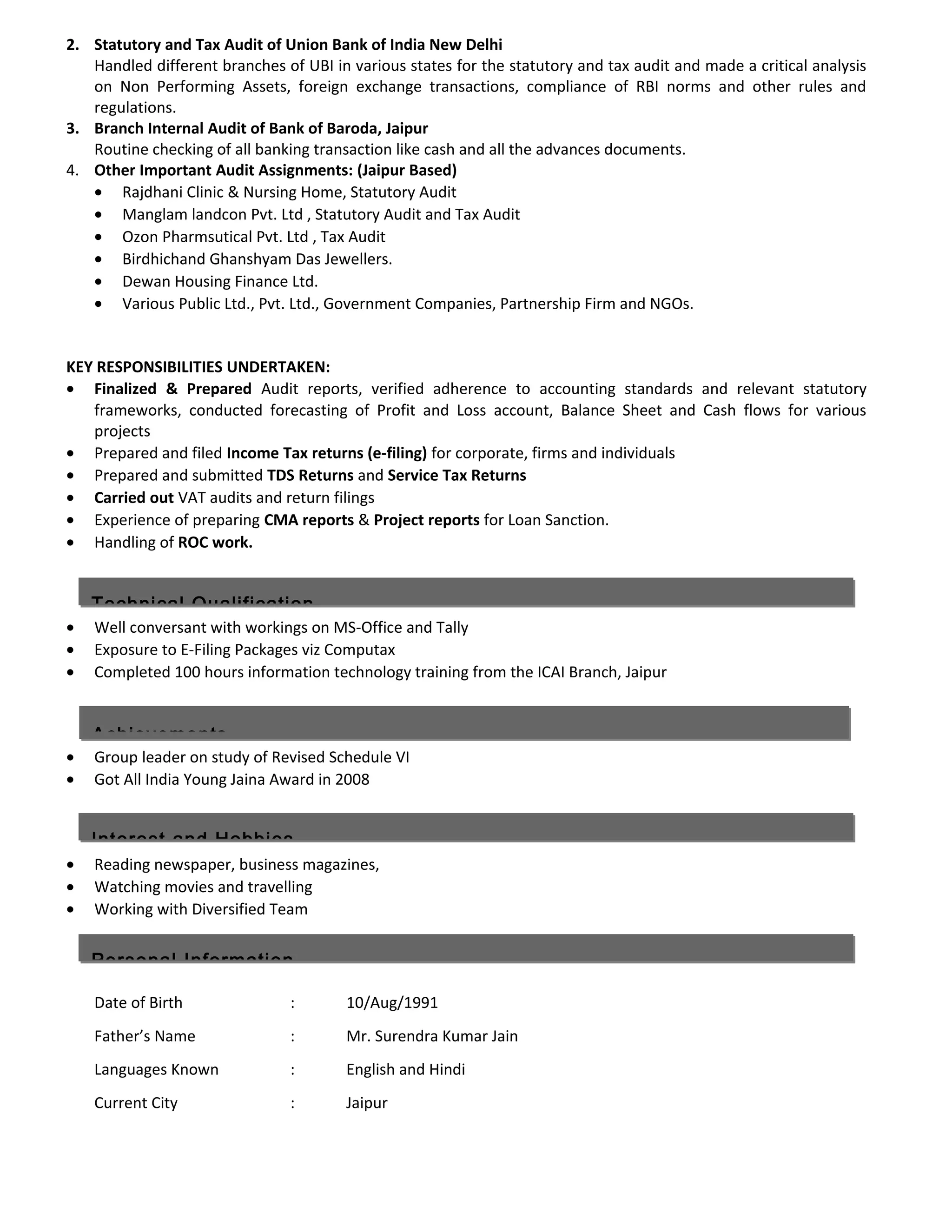 CV-Anshul Jain | PDF