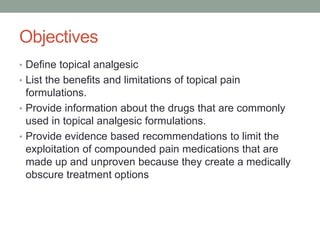 Topical Pain presentation MELBY | PPTX