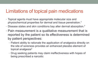 Topical Pain presentation MELBY | PPTX