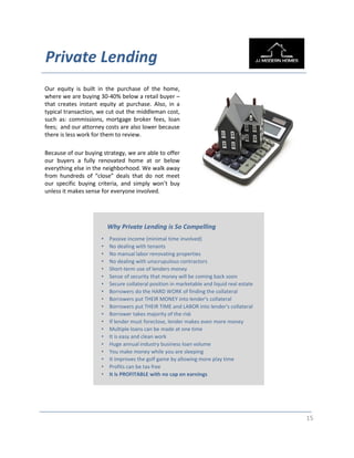 Private Money Credibility Packet - JJ Modern Homes | PDF