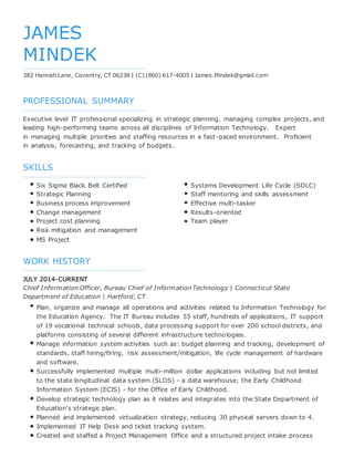 James Mindek Resume | DOCX