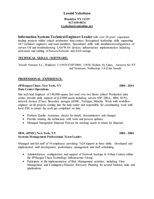 Resume Leonid Yakobzon | DOCX