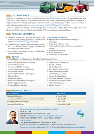 SIAT-Jan-2015 | PDF | Automotive Industry | Industries