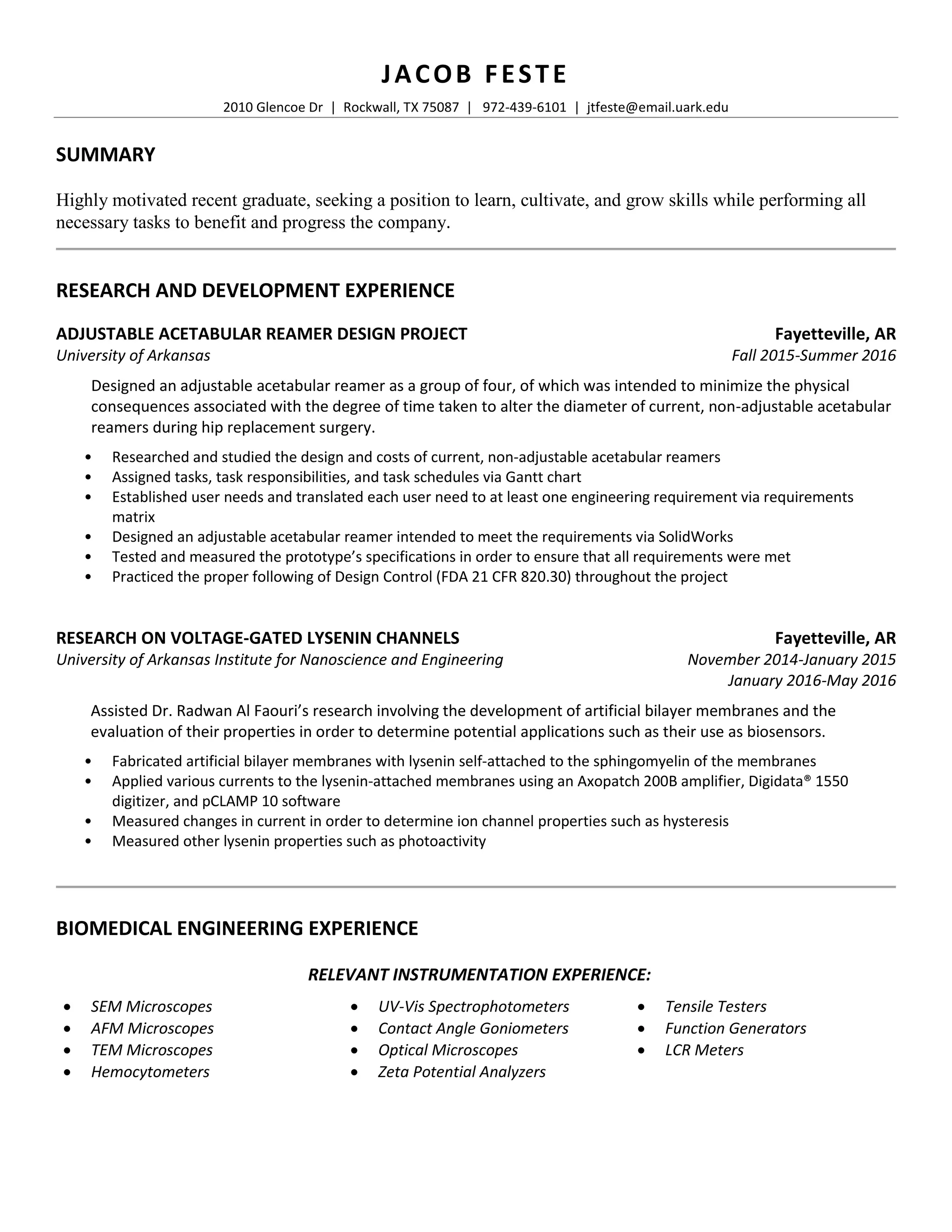 Jacob Feste - Generic Resume - PDF | PDF