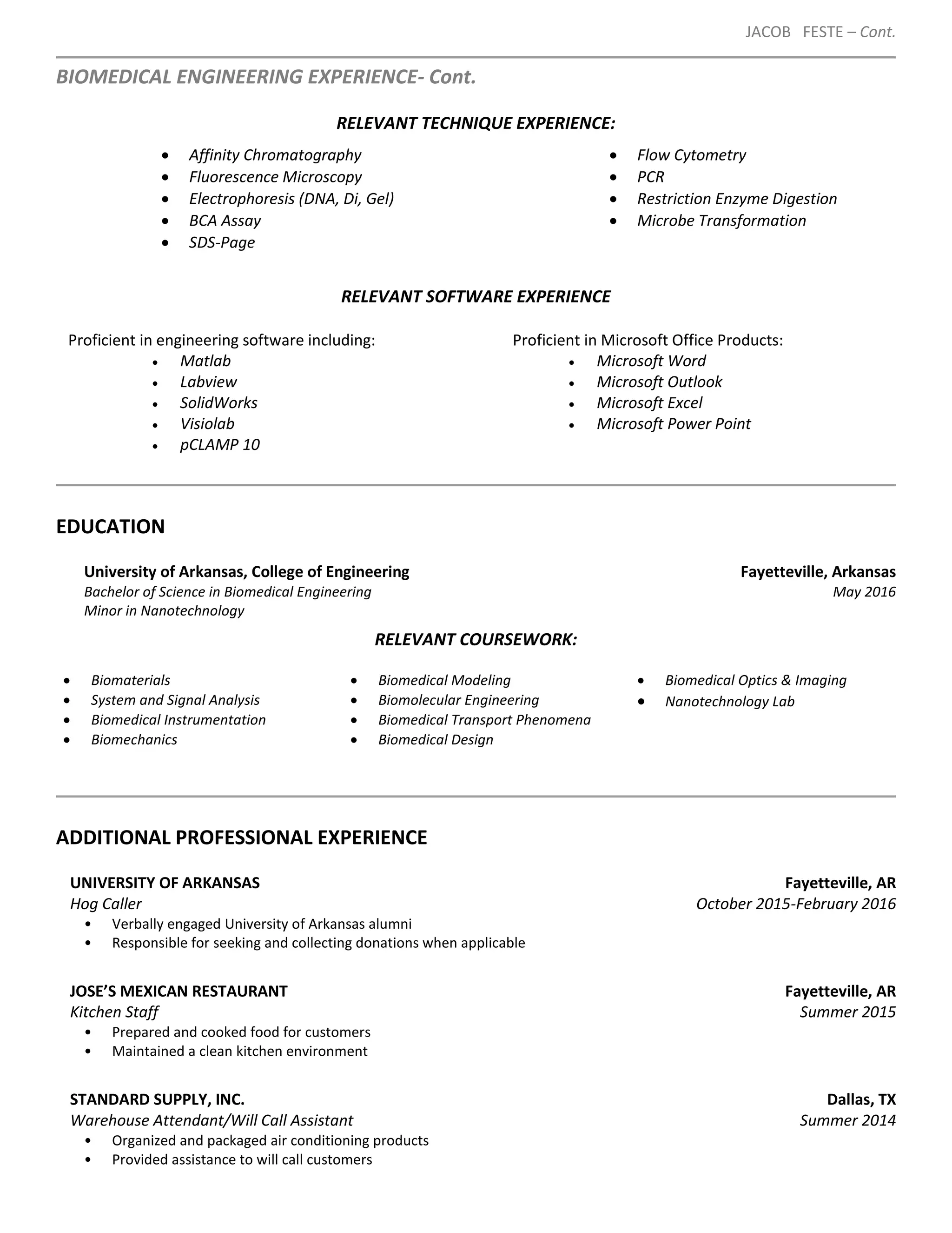 Jacob Feste - Generic Resume - PDF | PDF