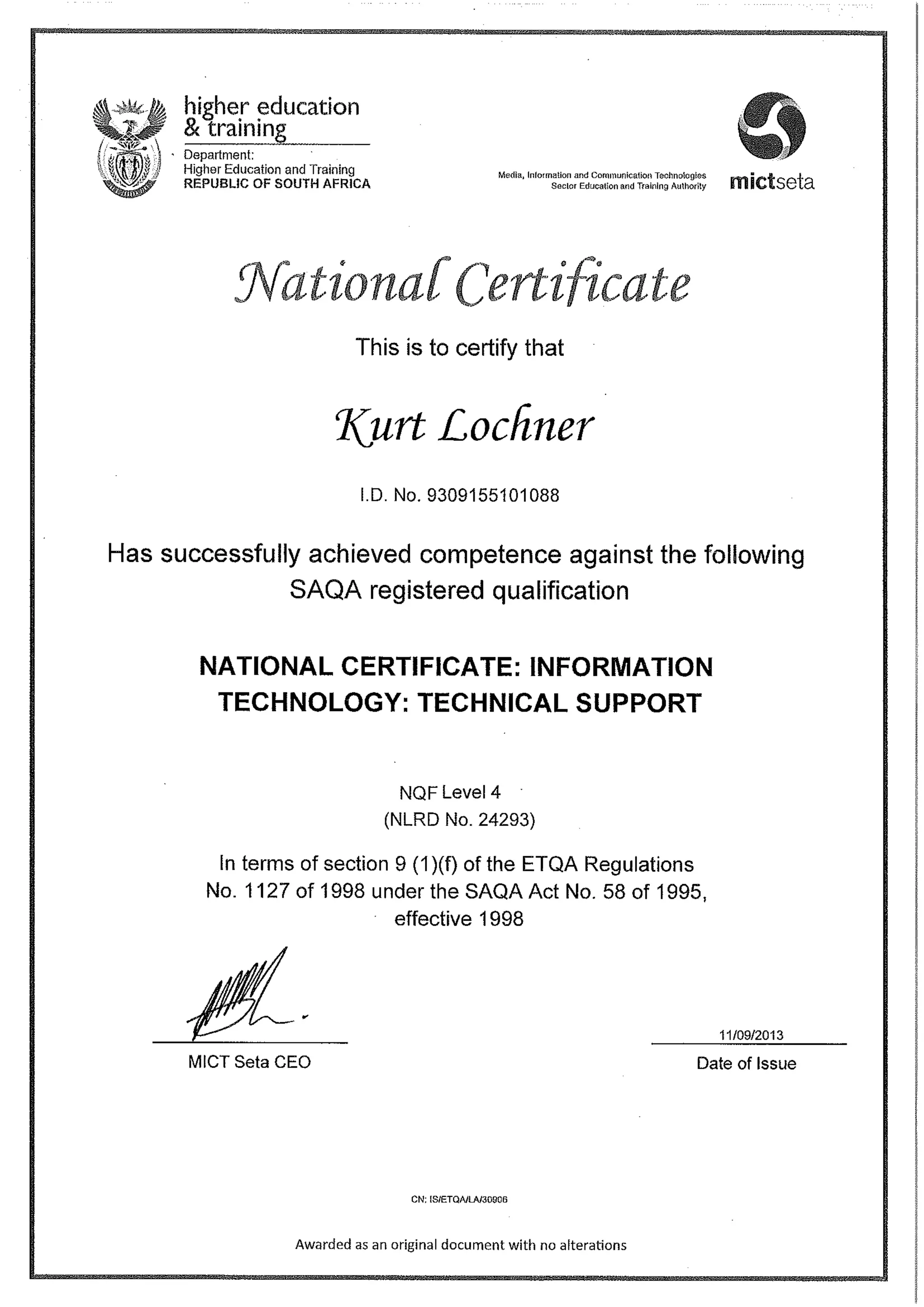 National Certificate NQF lvl4 | PDF