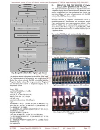 FPGA Based Digital Logic Circuits Operation for Beginners | PDF