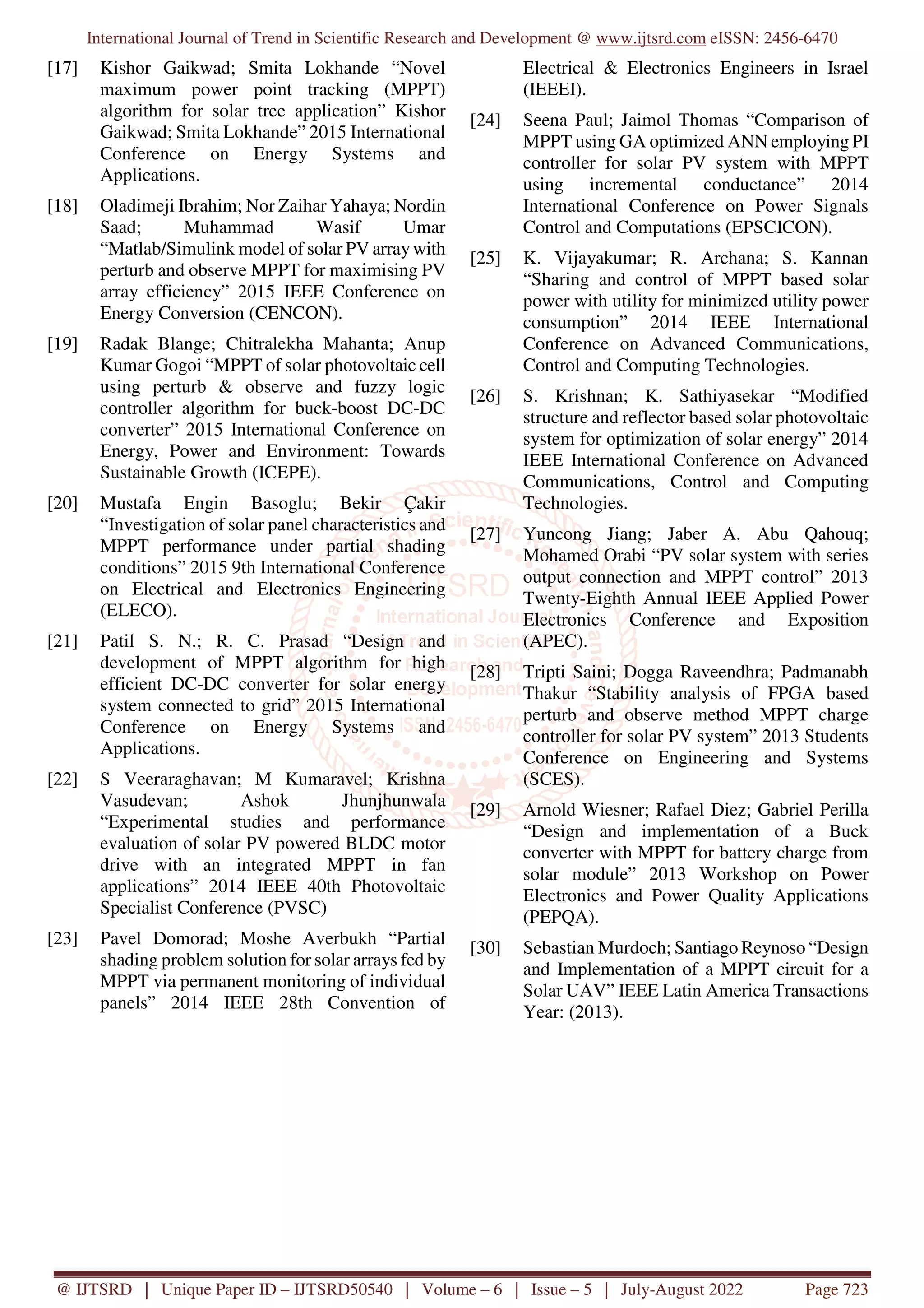 Performance Enhancement Of Mppt Based Solar Pv System Using Neural