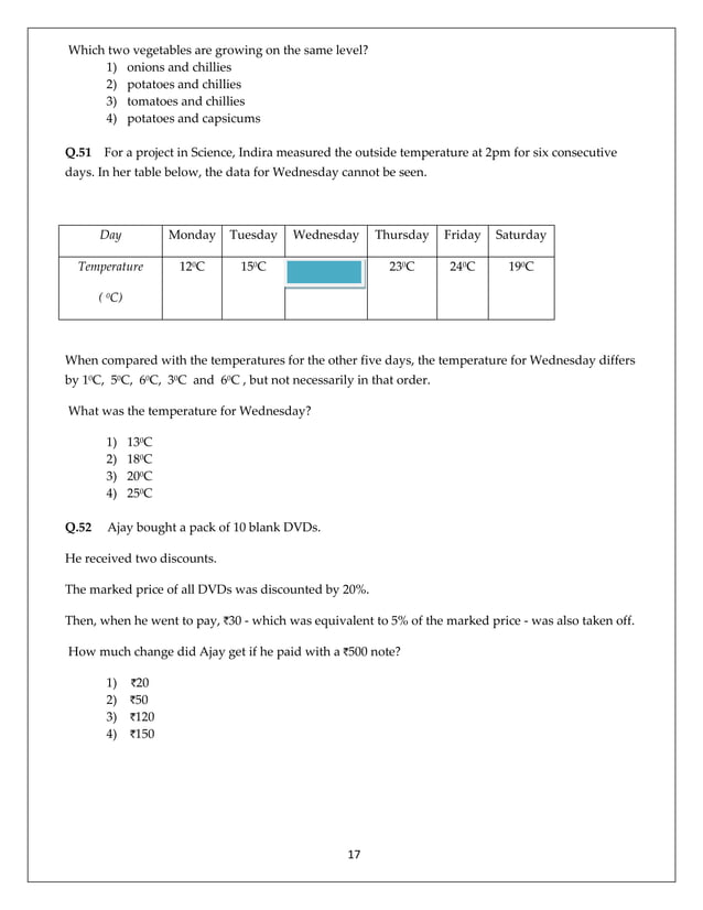 Problem Solving Assessment Sample Question Paper for class IX | PDF