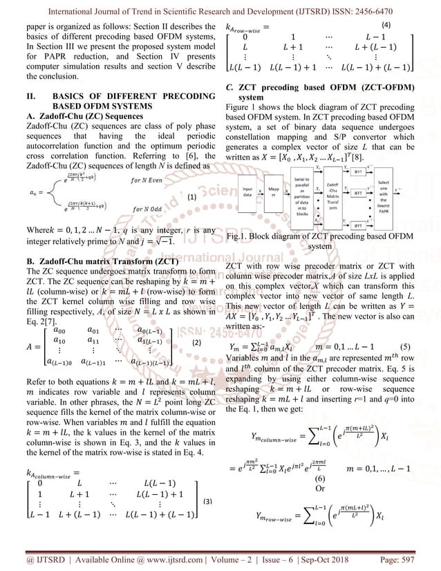 Zct Precoding Based Slm Technique For Papr Reduction Pdf