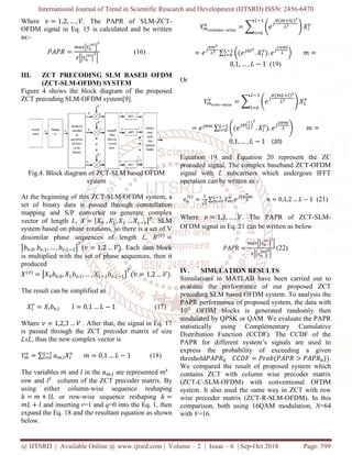 ZCT Precoding Based SLM Technique for PAPR Reduction | PDF
