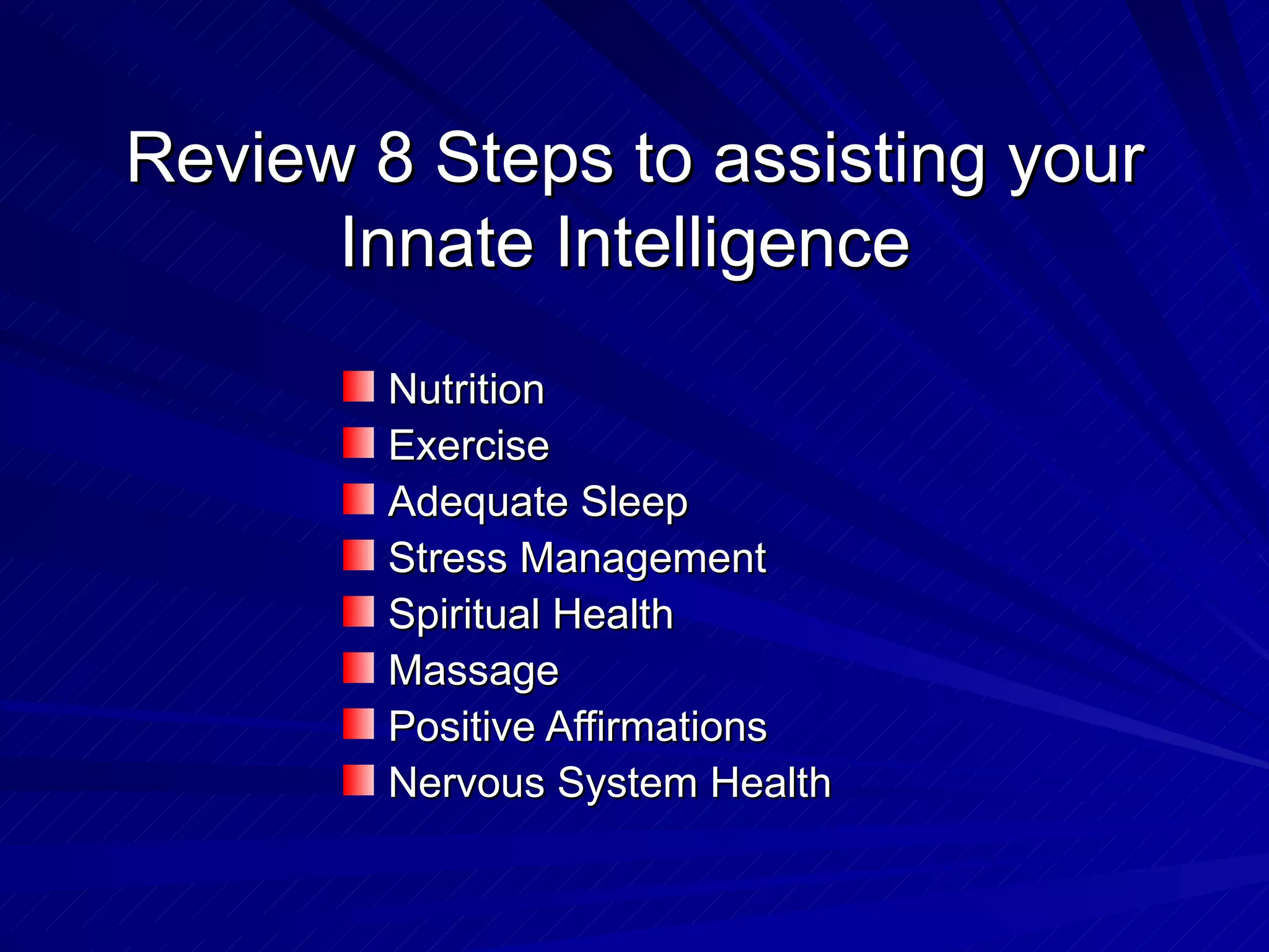 8 Steps To Wellness | PPT
